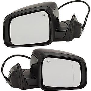 Kool Vue Driver & Passenger Side Power Heated Mirrors for Jeep Grand Cherokee 2014-2021 Power Fold With Signal Light; Without Blind Spot, Memory & Puddle Lamp Paintable