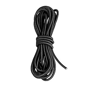 10mx4mm Marine Grade Bungee Shock Cords Elastic Tie Down Straps Cable Kayak Stretch String Rope for Marine Kayak, Trailer Strap, Shoe Laces, Hammocks, DIY Crafting (Black)