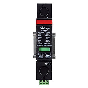 Automation Systems Interconnect ASISP150-1P UL 1449 4th Ed. DIN Rail Mounted Surge Protection Device, Screw Clamp Terminals, 1 Pole, 120 Vac, Pluggable MOV Module