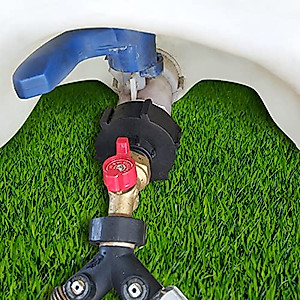 DVECUE 275 330 Gn IBC Tote Adapter Tank Drain Adapter 2inch Fine Thread NPT X 3/4" Male Garden Hose 2 Pieces