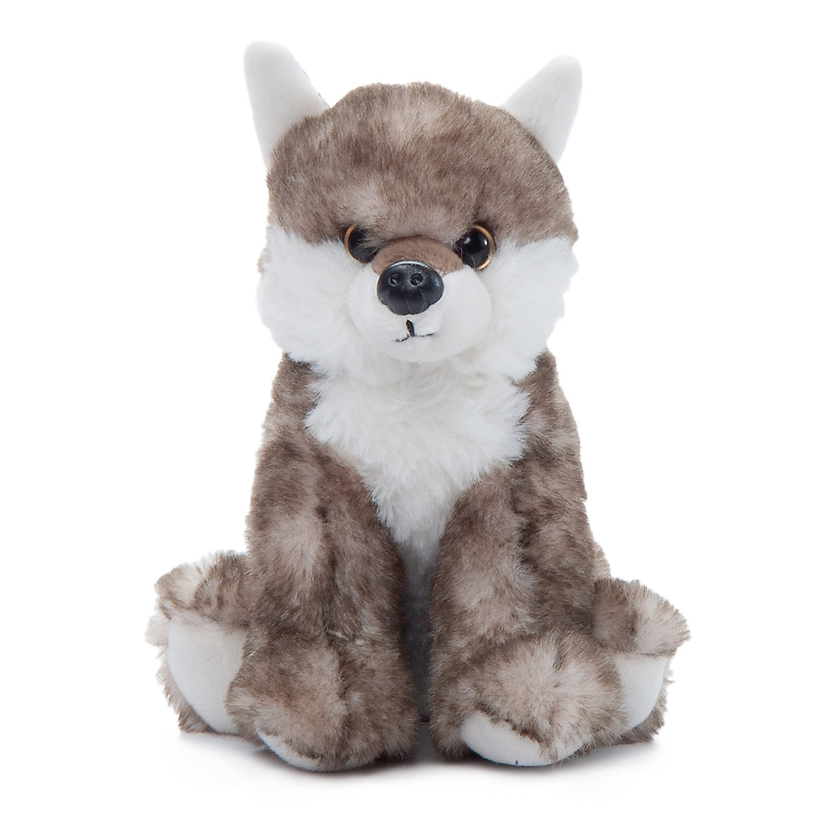 The Petting Zoo Timber Wolf Stuffed Animal Plushie, Gifts for Kids, Wild Onez Babiez Wildlife Animals, Wolf Plush Toy 6 inches
