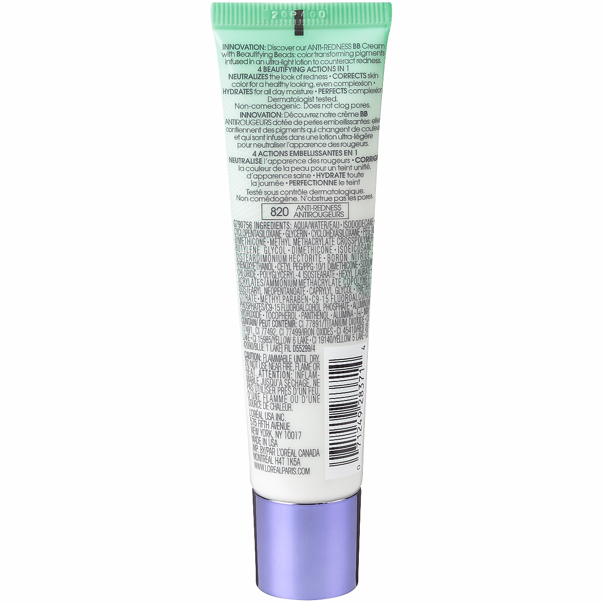 L’Oréal Paris Makeup Magic Skin Beautifier BB Cream Tinted Moisturizer, Anti-Redness, 1 fl oz, 2 Count