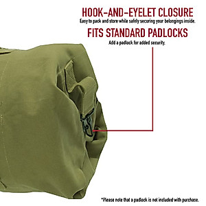 Rothco Gi Style Canvas Double Strap Duffle Bag, Black