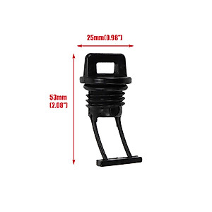 Quluxe 4 Pcs Black Plastic Hull Drain Plug Kit, Kayak Canoe Boat Drain Holes Plugs Replacement Accessories