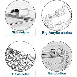 Clear Purse for Women, Acrylic Box Evening Clutch Bag, Mini Jelly Purse Transparent, Stadium Approved Crossbody Shoulder Handbag for Women.(silver)