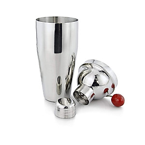 New Star Foodservice 48414 Stainless Steel Cocktail Shaker, 25 oz, Silver