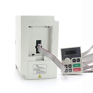 RATTMMOTOR 1.5KW VFD 110V Single to 3 Phase Inverter Variable Frequency Drive Spindle Motor Controller Converter 0-1000Hz + Extension Cable for CNC Router Milling Engraving Machine