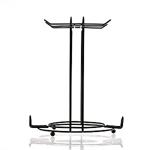 XWOZYDR Kitchen Water Draining Coffee Cup Plate Holder Storage Mug Hanging Rack Stainless Steel Black Drying Display Stand Organizer