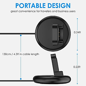 Charger Dock Compatible with Fitbit Sense 2/Versa 4/Sense/Versa 3, Anti-Slip Charging Stand Dock Station Replacement USB Cable 4.3Ft Cord Accessories Cradle Base Holder for Sense 2 Smartwatch
