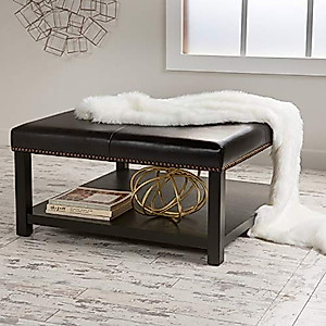 Christopher Knight Home Julia Bench with Rack, Brown