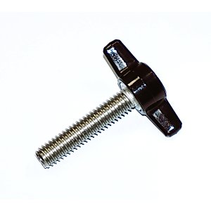 1/4"-20 x 1 Black Thumb Screw Stainless Steel Tee Wing Thumb Screws 1" Stud Coarse Threads Plastic Knob Thumbscrew - (8)