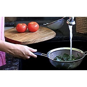 LiveFresh Premium Quality Fine Mesh Stainless Steel Strainer Sieve Colander - 7-5/8 Inch
