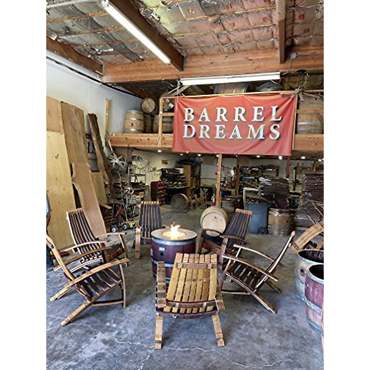 Wine Barrel Adirondack Chair