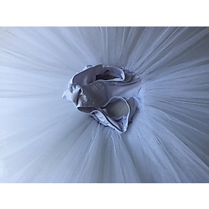 WOOSUN Women Professional Ballet Tutu Skirt 5 Layers Hard Organdy Platter Dance Pancake Tutus Skirts White