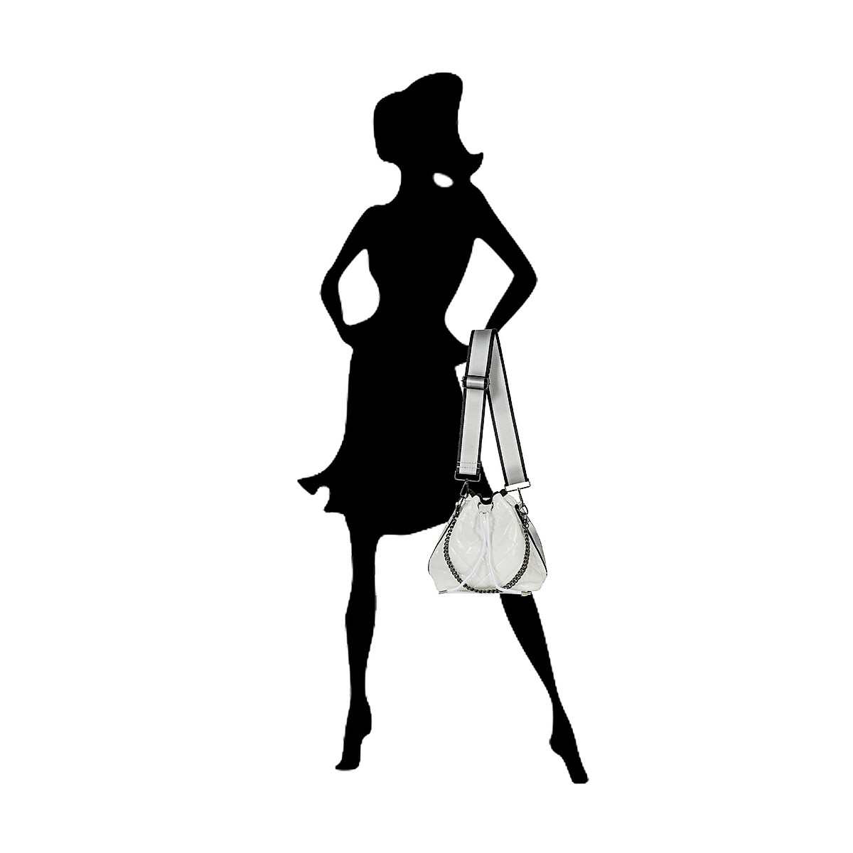 Haute Shore - Lindsey Blanc Puffer Bucket Bag, White Quilted