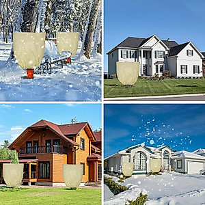 85”(W)x95”(H) Plant Covers Freeze Protection, 2.8oz/yd² Winter Frost Covers for Outdoor Plants,1 Pcs Extra Large Tree covers with Zipper Drawstring, Protect Plants from Cold, Frost, Wind, and Pests