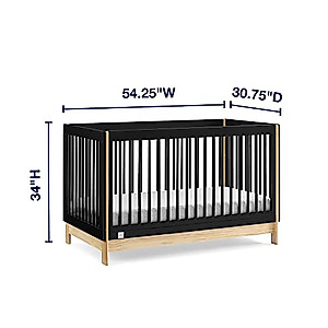 babyGap by Delta Children Tate 4-in-1 Convertible Crib - Greenguard Gold Certified, Ebony/Natural