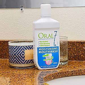 Oral7 Dry Mouth Mouthwash Alcohol Free Oral Rinse with Xylitol, Moisturizing Mouth Wash and Breath Freshener, Promotes Gum Health and Fresh Breath, Oral Care and Dry Mouth Products 250ml