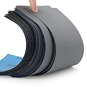 LotFancy Sandpaper, 45PCS, 80 to 3000 Grit Sand Paper Assortment, 9 x 3.6" Silicon Carbide Dry Wet Sanding Sheet, for Wood Furniture, Metal Sanding, Automotive Polishing, Wood Turning Finishing