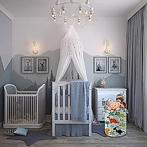 Laundry Hamper Collapsible Laundry Baskets with Easy Carry Handles and Drawstring Waterproof Clothes Hamper Storage Basket for Toys Clothes Organizer - 14.1x16.5(H) inches