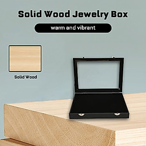 Dustproof Pin Display Case, 28x20x5cm Shadow Box Frame with Locking Buckle, Sponge Lining Medal Collection Display with Glass Door, for Enamel Pin, Badge, Military Medals, Beach Tags, Jewelry