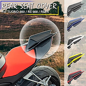 TAZGANTAX Motorcycle Compatible with Ap-rilia RS 660 Tuono 660 RS for Tuono 660 RSV4 2020-2023 Motorcycle Passenger Pillion Rear Seat Cover Fairing Seat Cowl Hump Spoiler (Matte Black)