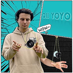 FETESNICE X1 Yoyo Professional, Unresponsive Yoyos for Kids Adults, Metal and Plastic Trick Yo-Yo with Bag + Glove + 10 Replacement Yoyos Strings(Green)