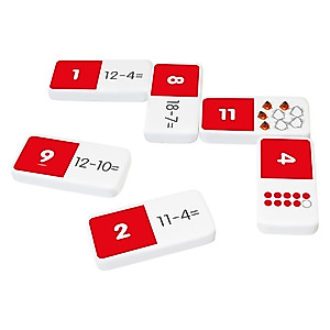 Junior Learning Dominoes Subtraction White 7.8 H x 4.7 L x 1.5 W