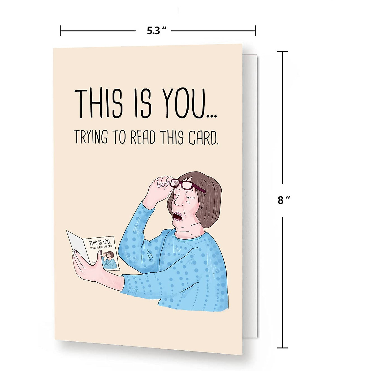 Funny Mothers Day Card, Rude Mothers Day Card from Daughter Son, Cheeky Birthday Card for Mom, Bad Eyesight Mom Card