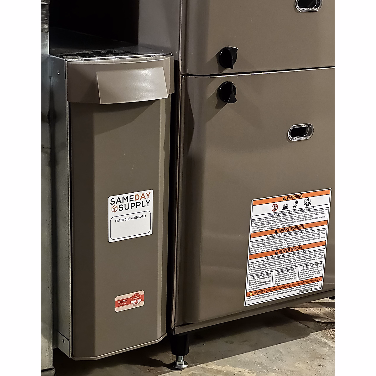 Lennox Healthy Climate Lennox X6672 16x25x5 Healthy Climate Carbon-Clean MERV 16 Filter Bundle with Same Day Supply Filter Change Reminder Magnet (2-Pack) 2 Count (Pack of 1)