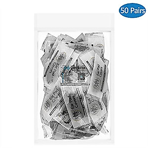 Geekria 50 Pairs Individually Wrapped Disposable Headphones Ear Cover for Over-Ear Headset Earcup, Stretchable Sanitary Ear Pads Cover, Hygienic Ear Cushion Protector (M/Black)