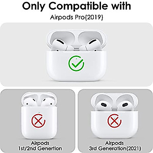 Case for Airpods Pro, Filoto Cute Cartoon Bag Apple Airpod Pro Cover for Women Girls, Silicone Stylish Funny Case for Air Pod Pro Wireless Charging Case Accessories (Black)