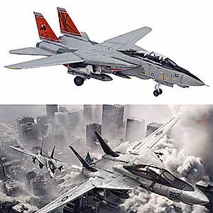 HANGHANG 1/100 Scale F-14 Tomcat Fighter Attack Plane Metal Fighter Military Model Fairchild Republic Diecast Plane Model for Commemorate Collection or Gift