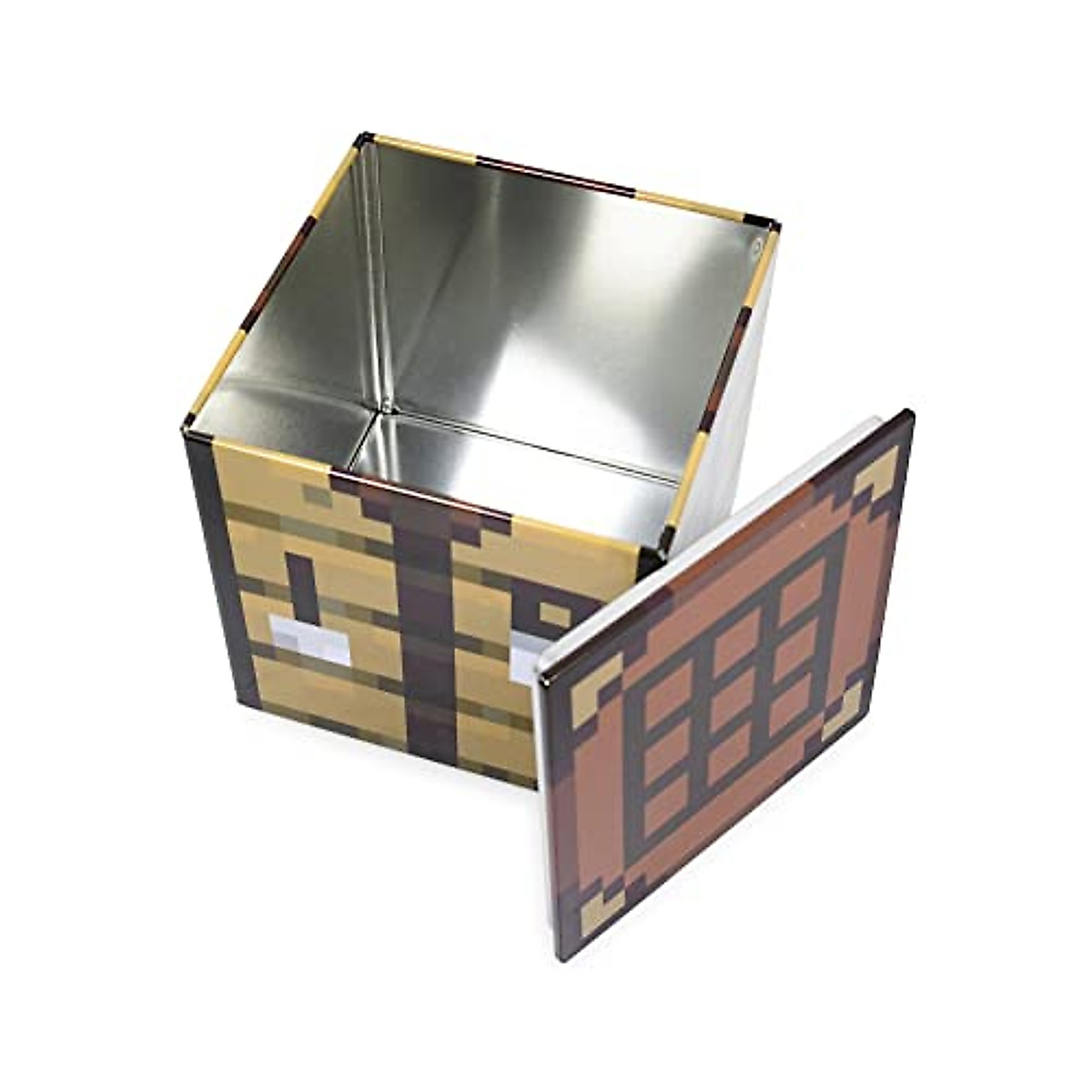 Minecraft Crafting Table Tin Storage Box Cube Organizer with Lid | 4 Inches