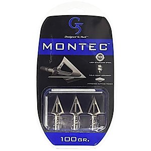 G5 Outdoors Montec Broadhead (Pack of 3), Pink, 100 Grain
