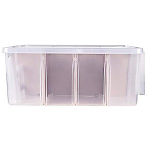 ArtBin Super Satchel Compartment Box - Stackable Durable Art Storage with 8 Removable Compartments, Smart Closure, and Portable Design for Craft Supplies, Threads, Ribbons, Paint Tubes