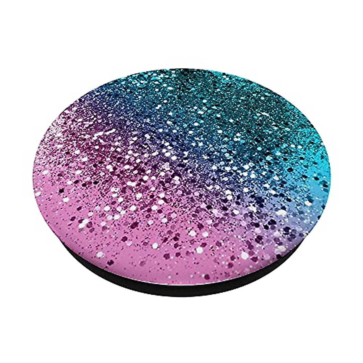 Cute Glam Aqua Blue Pink-Glitter Design PopSockets Swappable PopGrip