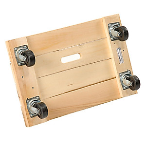 Global Industrial Hardwood Dolly - Solid Deck, 24 x 16, 1000 Lb. Capacity