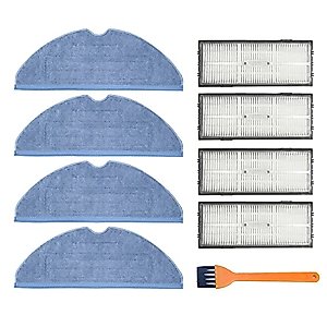 Home Times Accessories Kit for Xiaomi Roborock S7 S7+ T7S T7 Plus T7S Plus,S70,S75(4 Mop Cloth+4 Heapa Filter+1 Brush)