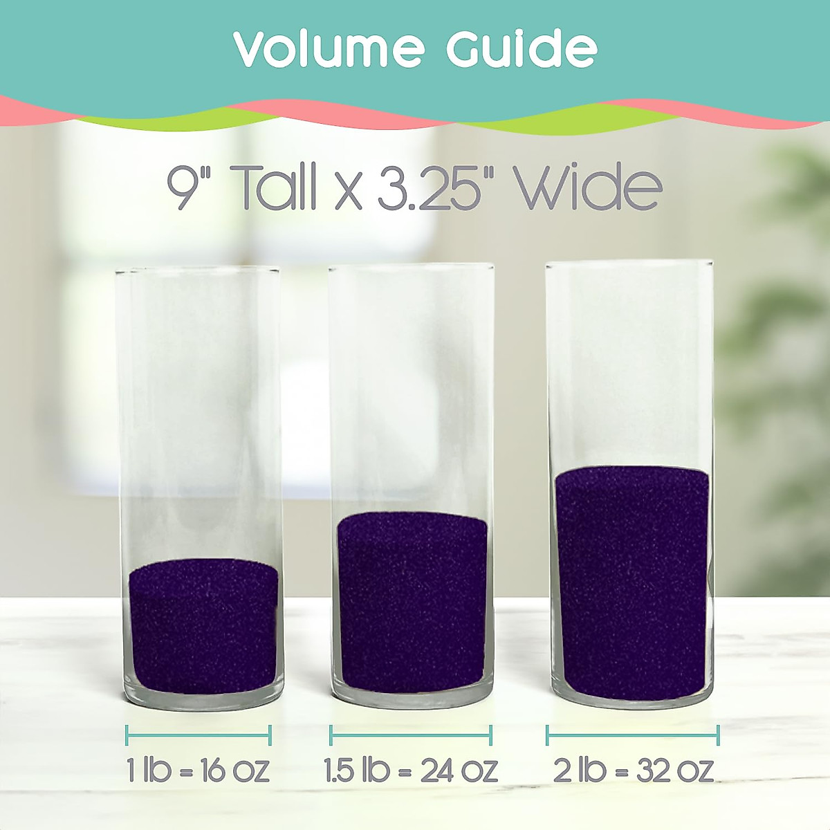 Sandsational Sparkle Royal Purple (Regency) Unity Sand, 1 LB (16 oz), Colored Sand for Weddings, Vase Filler, Home Décor, Craft Sand, Aquarium Sand, and More