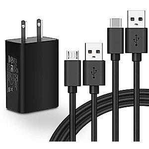 USB Cable Fast Charger for Fire Tablets,Samsung Galaxy,Nokia,Sony,Stick,Micro USB Charger Type-c Charging Cord Compatible with Kindle E-Readers,Android Phone,Hd,Hdx 6 7 8 10 Generation,Kids Edition