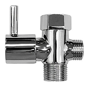 LUXE Metal T-adapter with Shut-off Valve, 3-way Tee Connector, Chrome Finish, for LUXE NEO Bidets