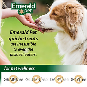 Emerald Pet Quiche Royale Premium Training Dog Treats — Healthy and Tasty Natural Dog Chews Made with Real Eggs — Limited Ingredient Dog Treats Made in The USA — Bacon & Cheese Treats, 6 oz