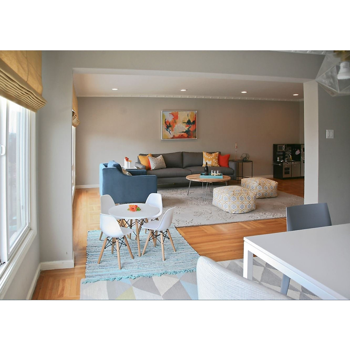 2xhome Kids Size White Round Circle Activity Table with Eiffel Dowel Leg (Round White), Single, Set of 1