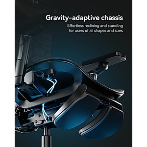 AutoFull G5 Office Chair, Ergonomic Office Chair with 6D Lumbar Support, 360° Adjustable Armrest Mesh Chair, Reclining Computer Chair with Footrest, Sliver