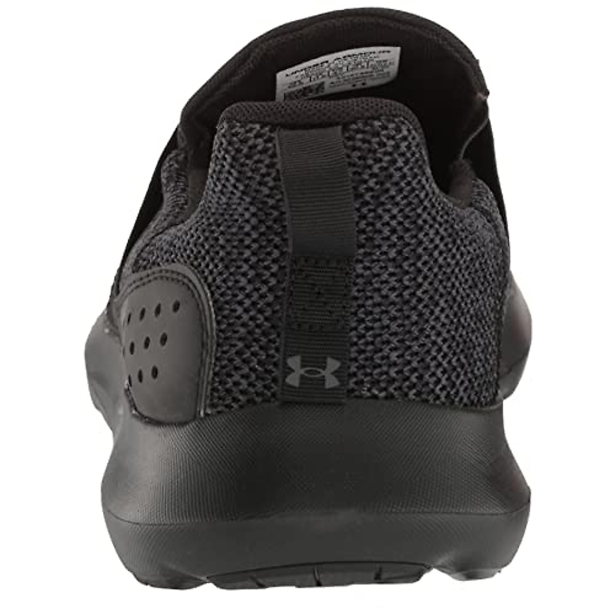 Under Armour Men's Surge 3 Slip On Running Shoe, (002) Black/Black/Black, 12