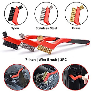 WEIYOUPIN Car Cleaning Kit - 19pcs Car Cleaning Detail Kit Detailing Brush Set Car Detail Kit Car Cleaning Supplies for Wheels, Dashboard, Engine, Leather, Carpet