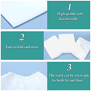 10 Pcs Disposable Spa Wrap Non-Woven Bath Wrap Disposable Spa Wrap Bathrobe Sauna Bath Skirt Sweat Steaming with Adjustable Closure Wrap Bathrobe Disposable Robes for Salon Spa Beauty (Thick White)