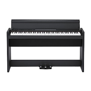 Korg LP-380 U 88-Key Digital Home Piano (Black) Bundle with Flip-Top Bench and Closed-Back Studio Headphones (3 Items)