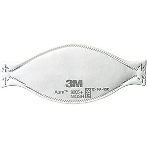 3M Aura Particulate Respirator 9205+ N95, Lightweight, 3 Panel Designed Helps Provide Comfortable and Convenient Respiratory Protection, 3-Pack